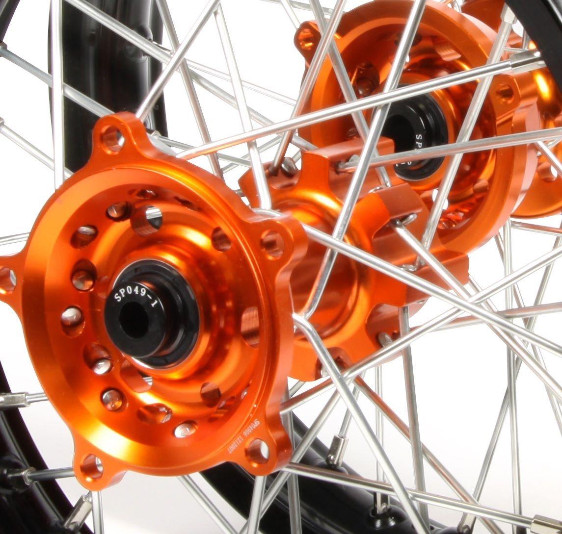 SM PRO KTM 85SX SMALL WHEEL BLACK/ORANGE WHEEL SET [SM PRO KTM 17/14 ...